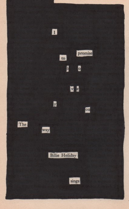 Blackout Poem - Billie Holiday