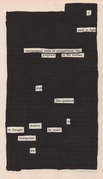 Blackout Poem - Conventional Ideas - Blackout Poetry Notes