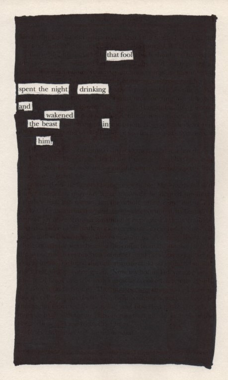 The Beast - Blackout Poetry Notes