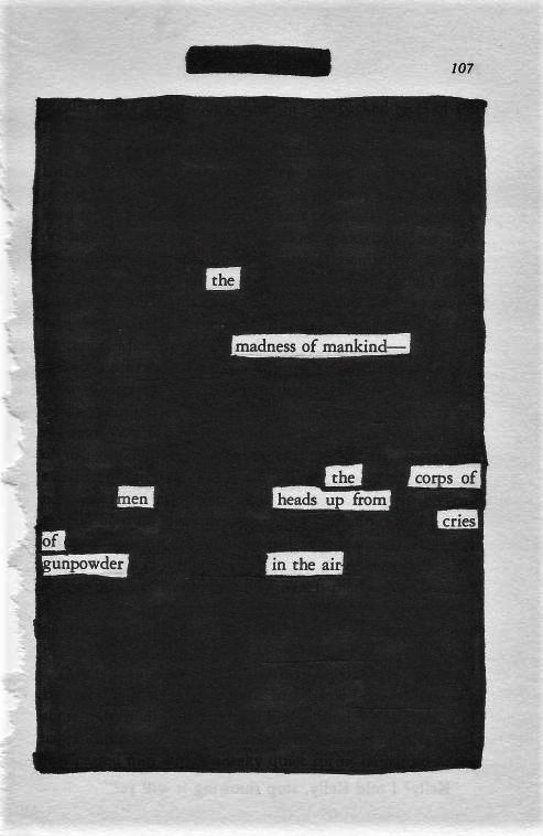 Madness of Mankind - Blackout Poetry Notes