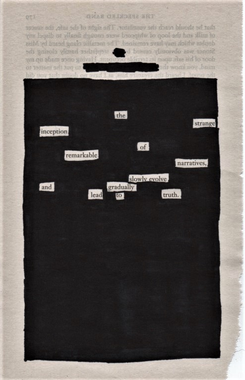 Remarkable Narratives - Blackout Poetry Notes