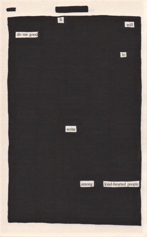 Kind Hearted People - Blackout Poetry Notes