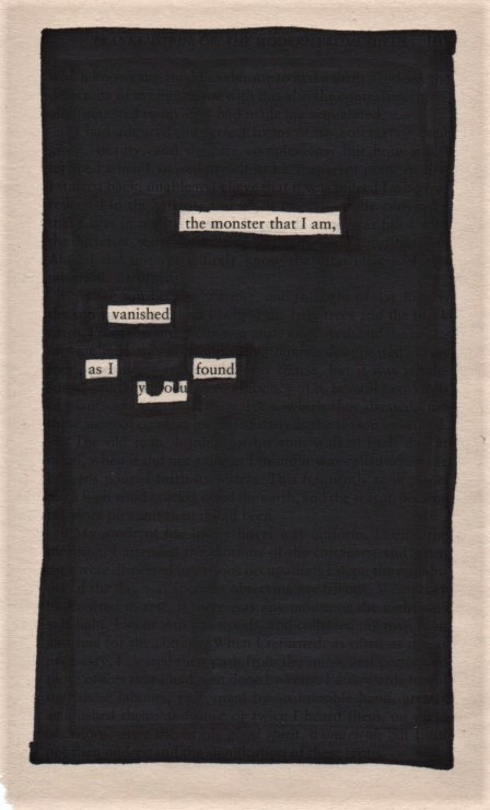 Monster - Blackout Poetry Notes