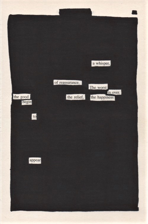 The Worst is Over - Blackout Poetry Notes