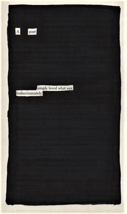 A Poet - Blackout Poetry Notes