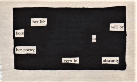 Obscurity - Blackout Poetry Notes