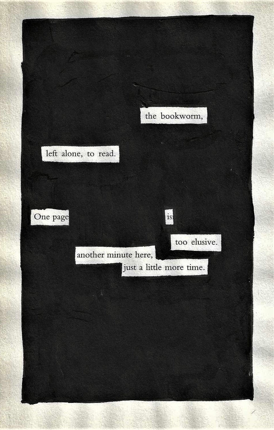 Bookworm - Blackout Poetry Notes