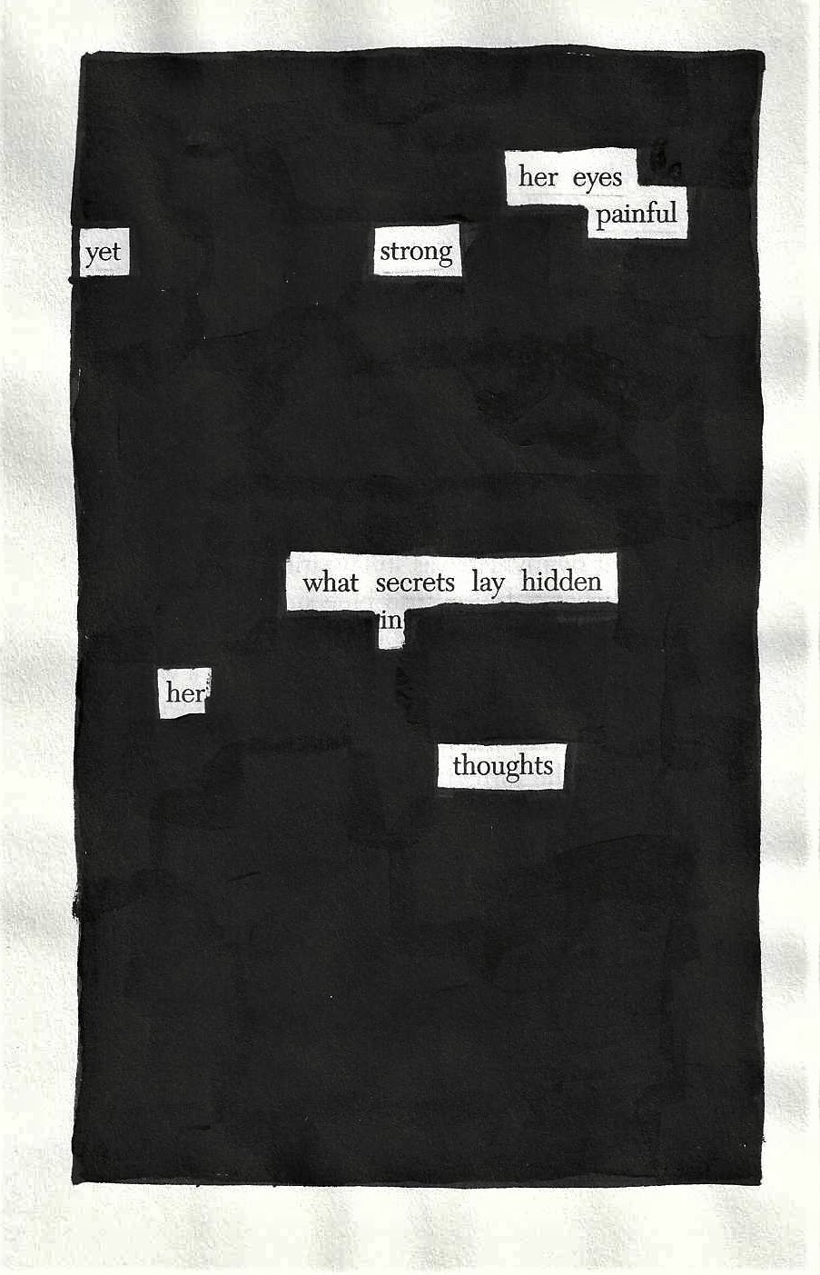 Secrets Lay Hidden - Blackout Poetry Notes