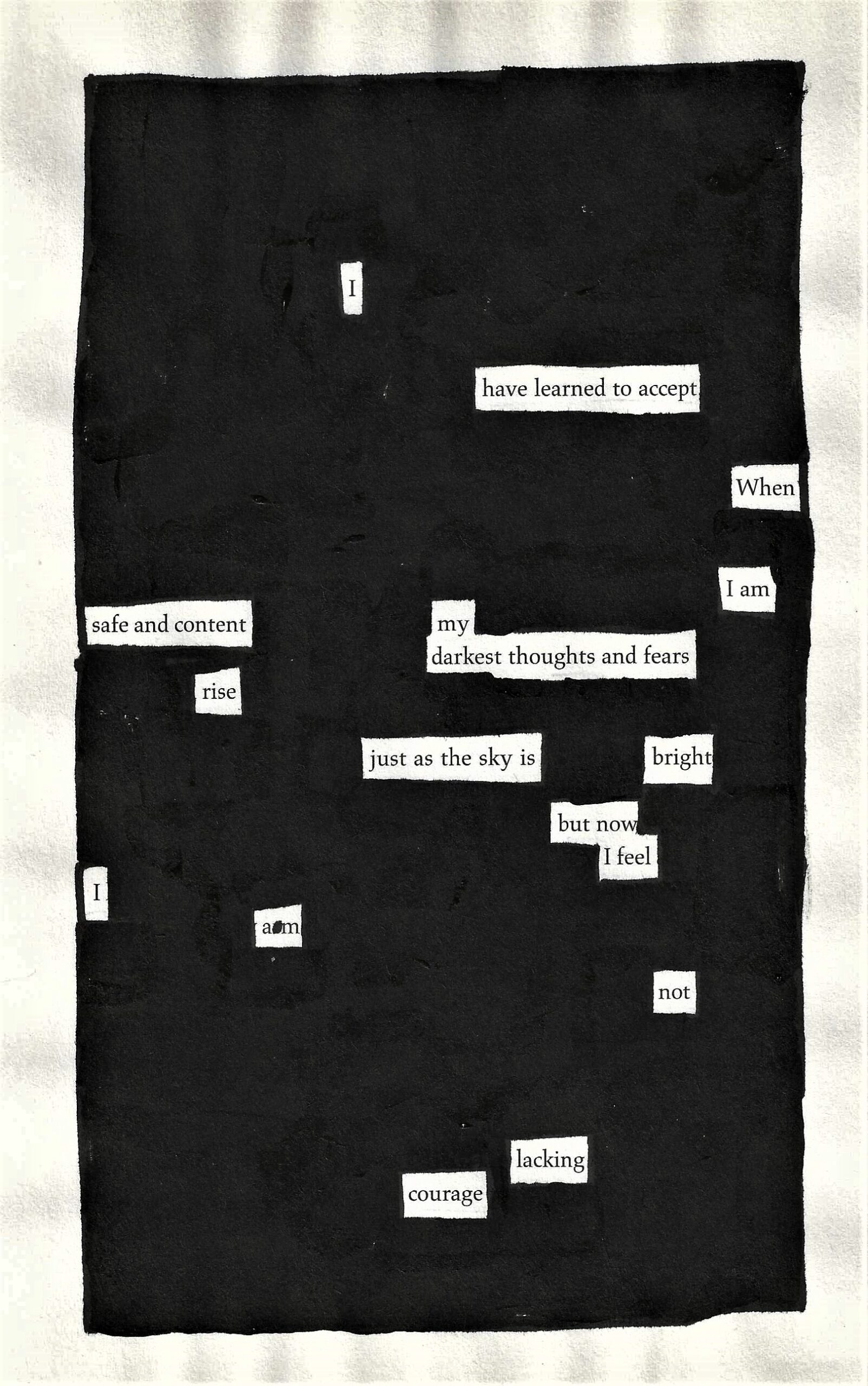 Accept - Blackout Poetry Notes