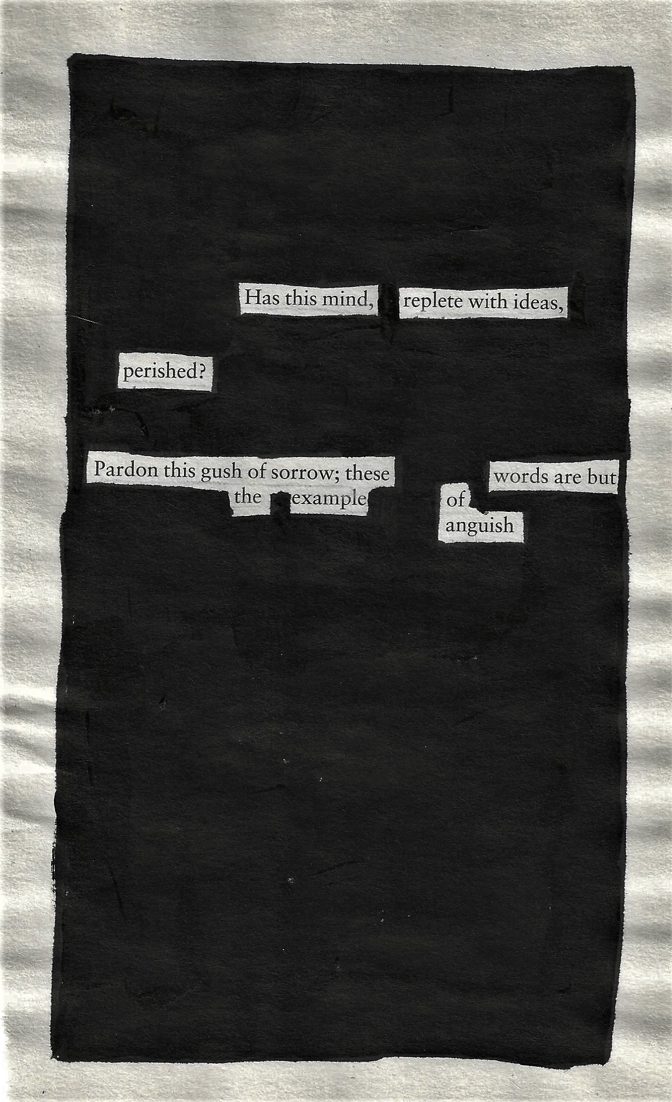Perished - Blackout Poetry Notes
