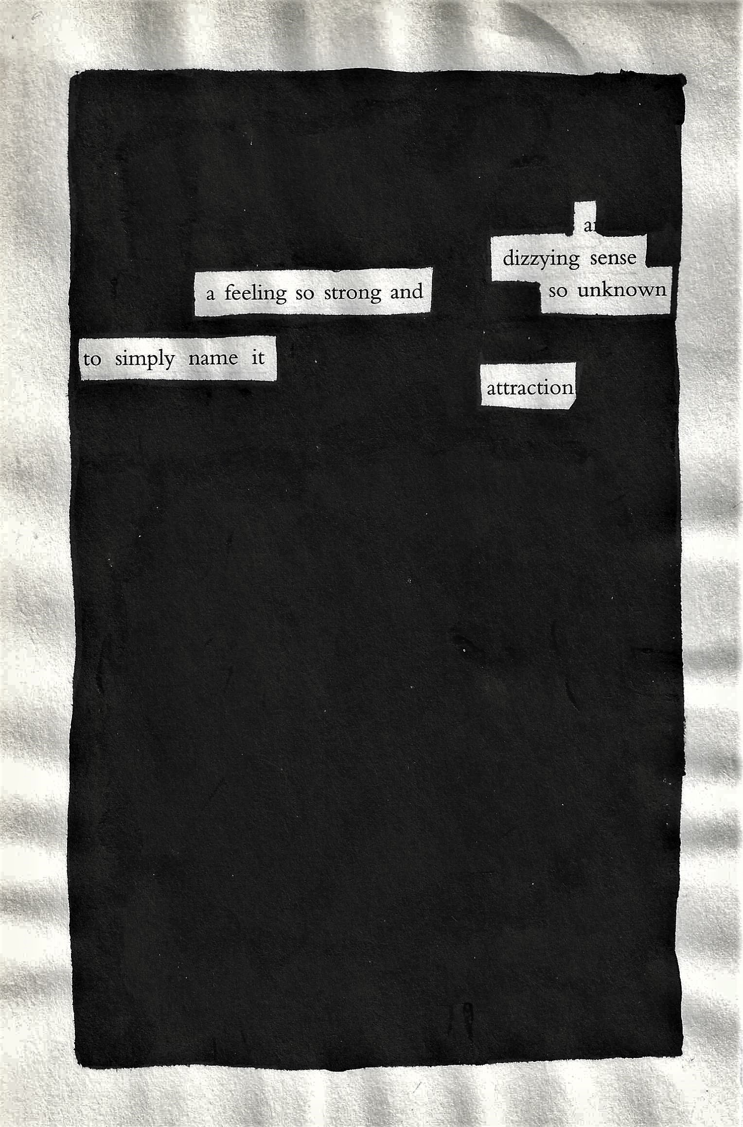 Attraction - Blackout Poetry Notes