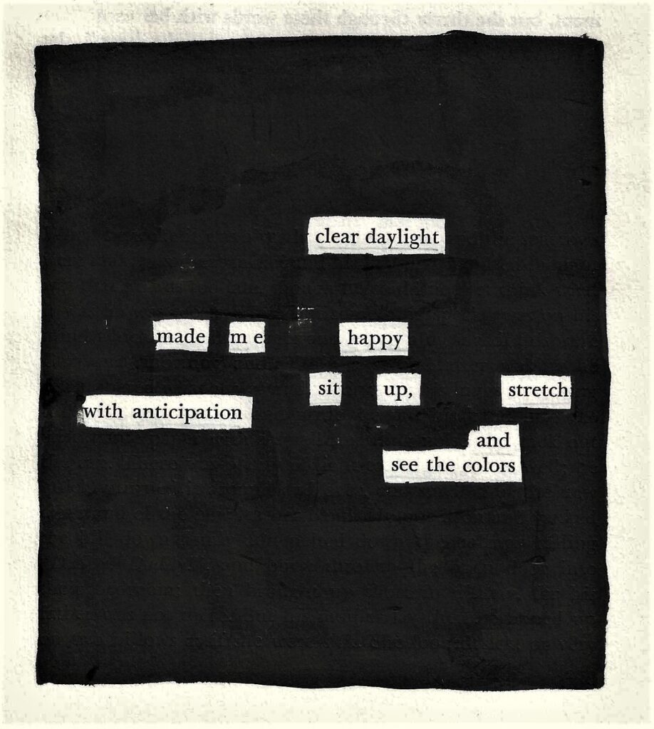 Clear Daylight - Blackout Poetry Notes