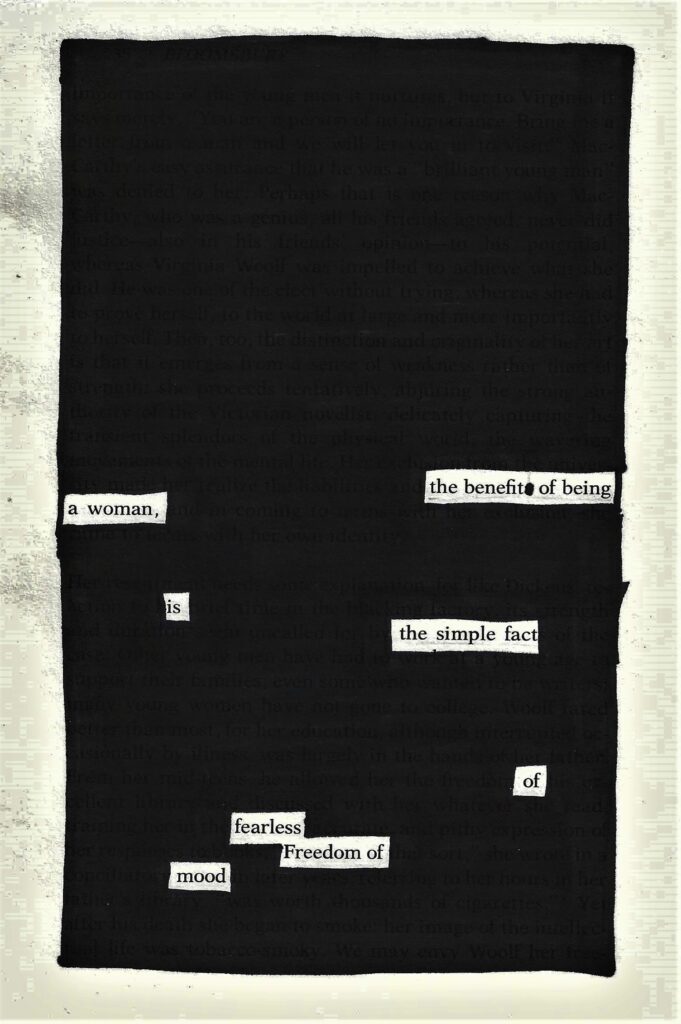 Freedom Of Mood - Blackout Poetry Notes