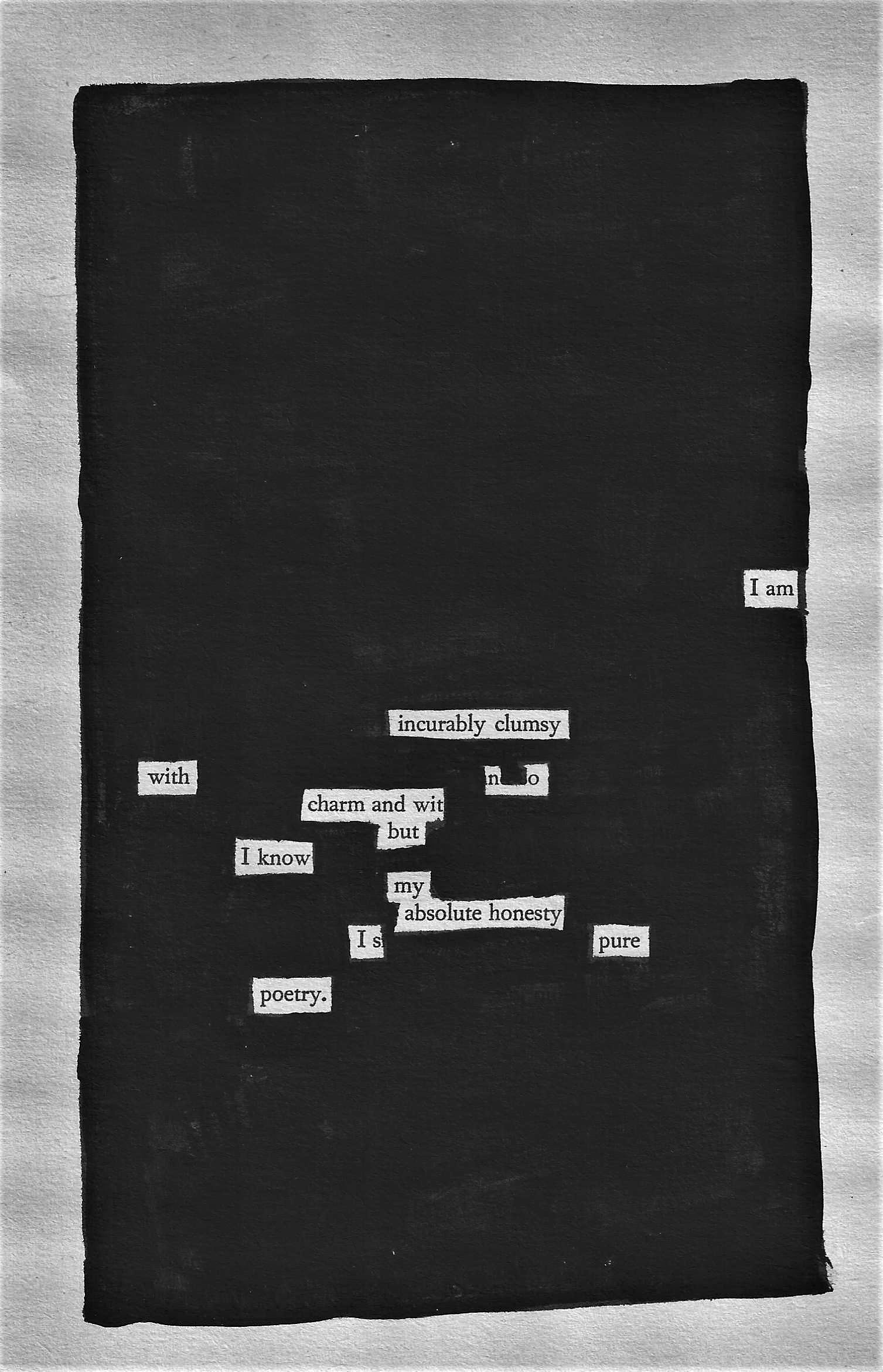 Absolute Honesty - Blackout Poetry Notes