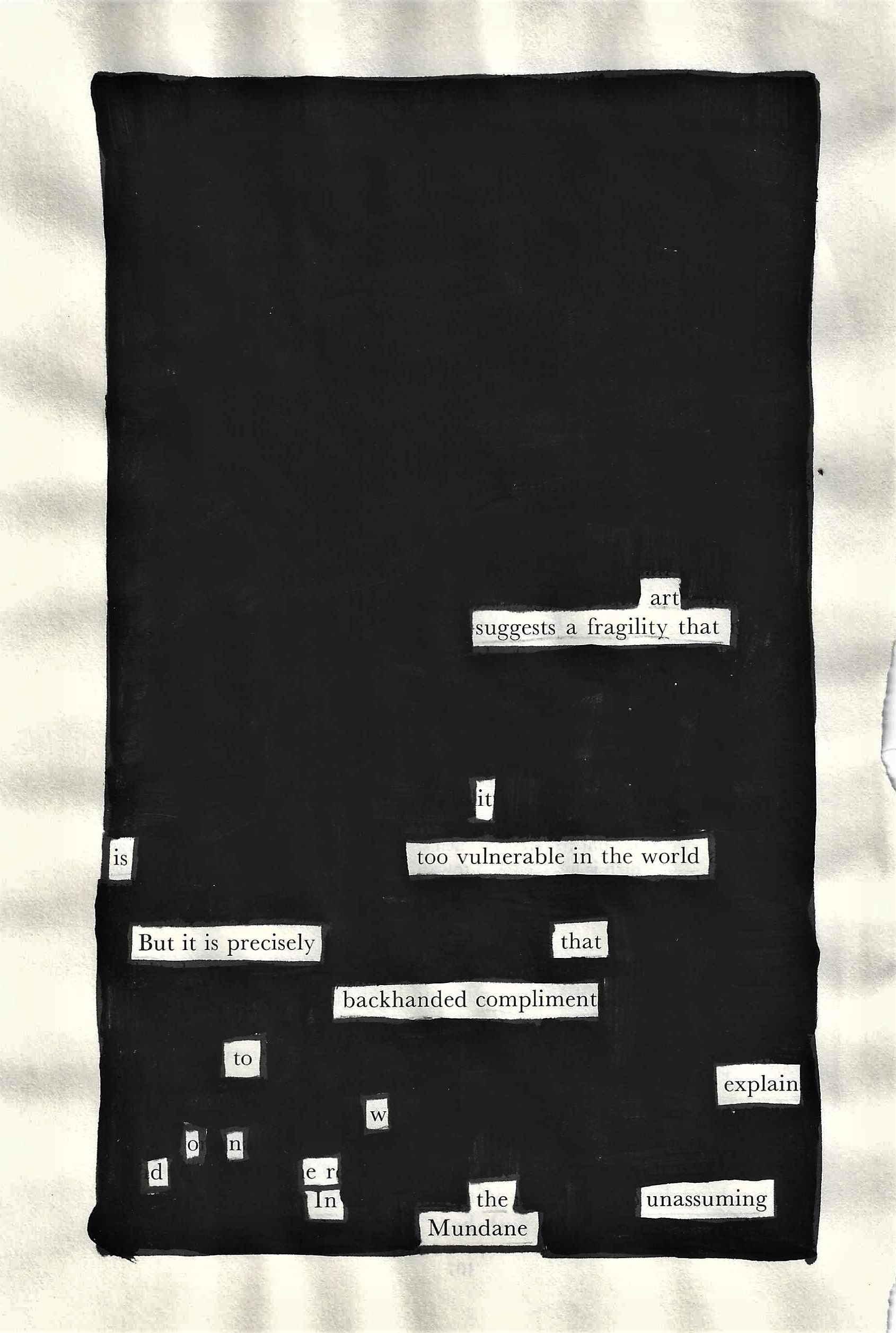 Art Suggests - Blackout Poetry Notes