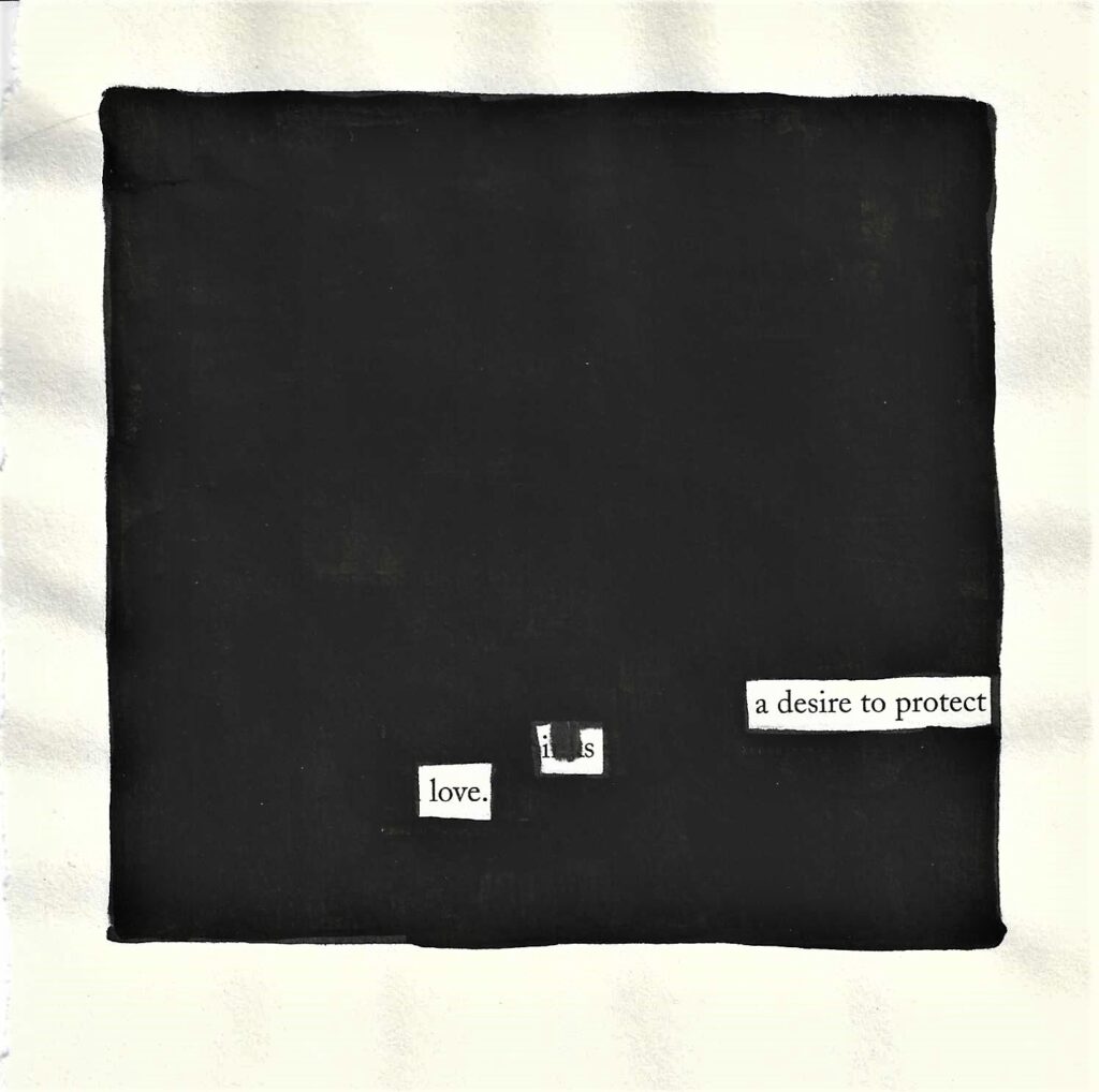 Protect - Blackout Poetry Notes