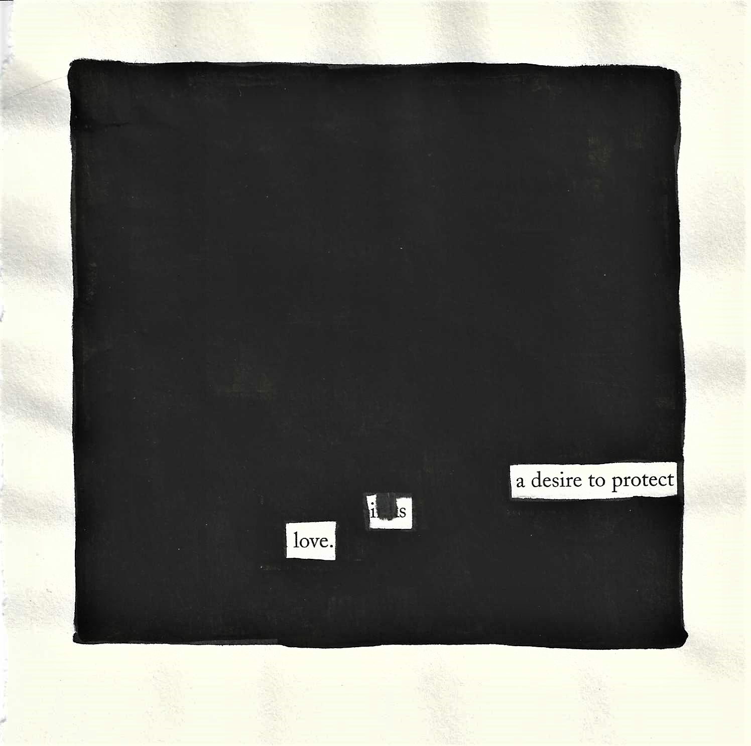 Protect - Blackout Poetry Notes
