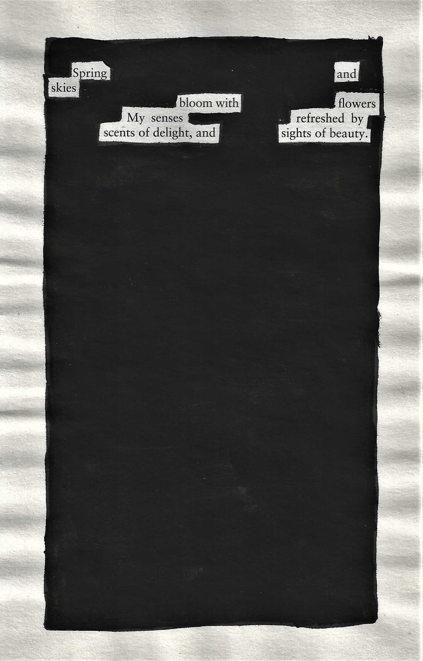 Refreshed - Blackout Poetry Notes