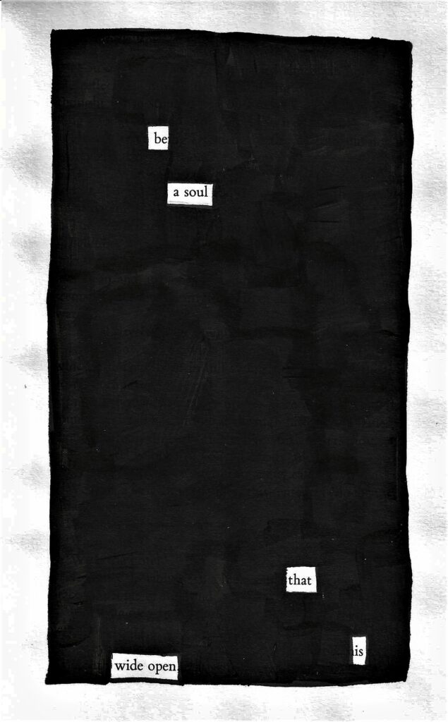 Wide Open - Blackout Poetry Notes