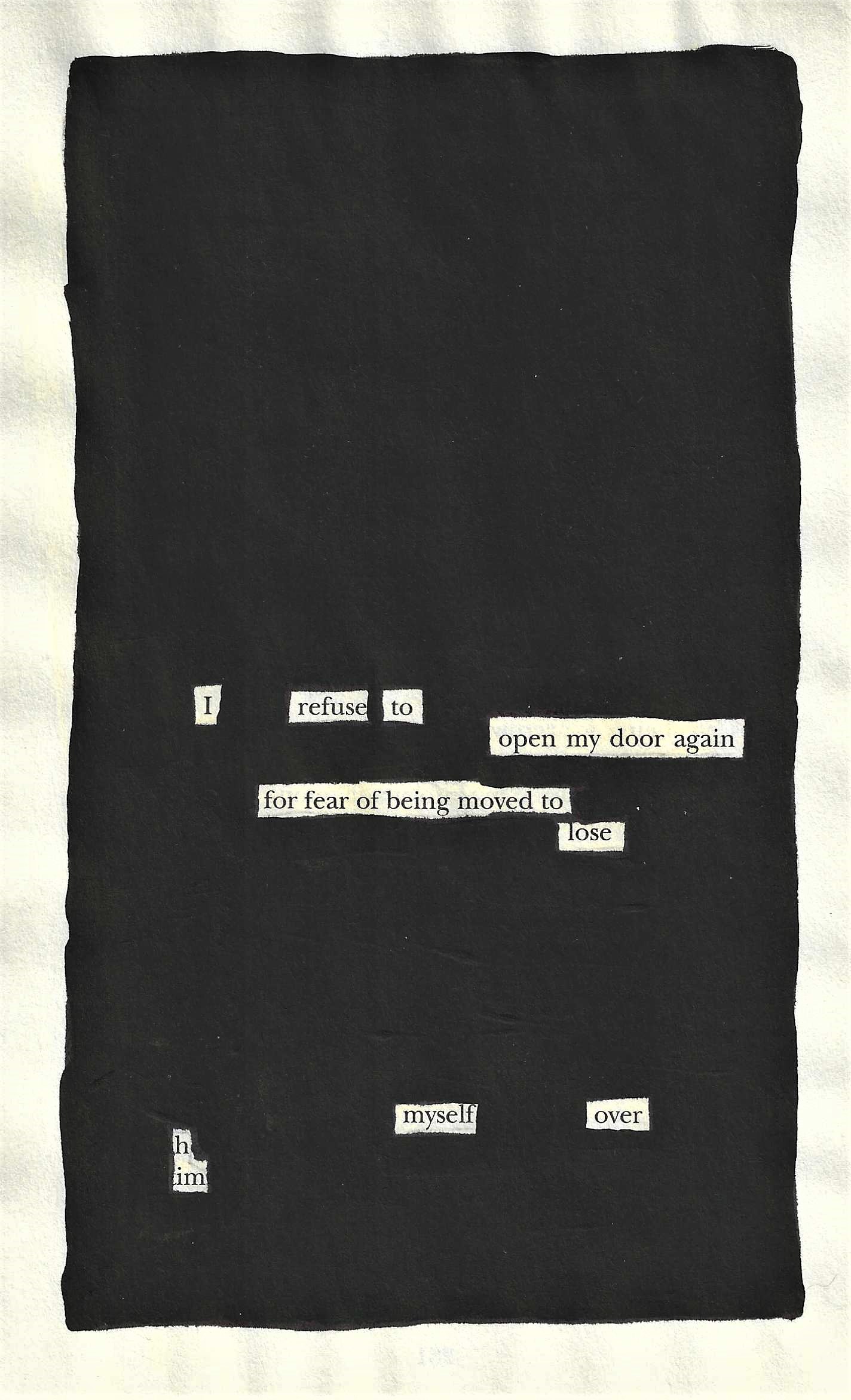 Open My Door - Blackout Poetry Notes