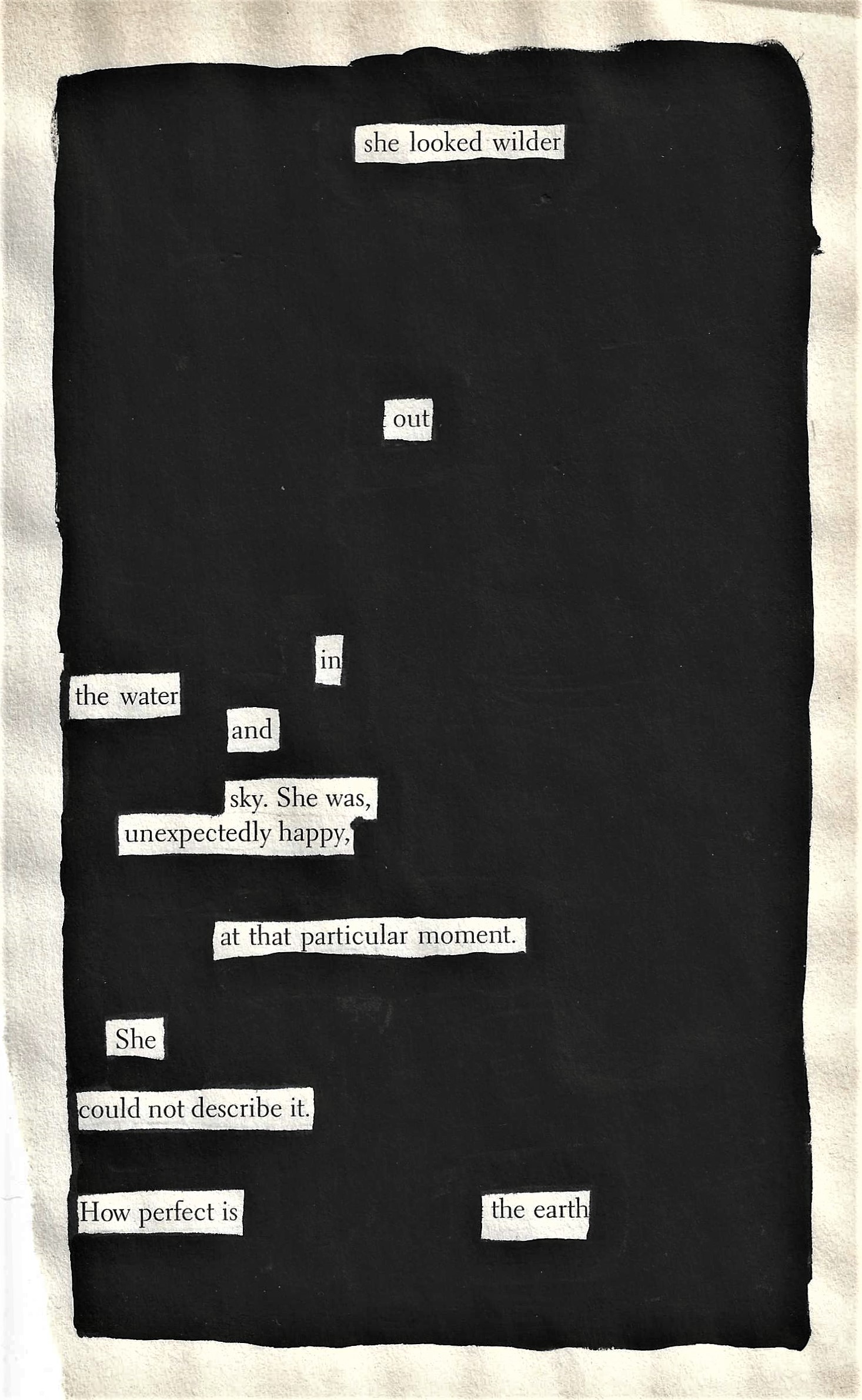 Wilder - Blackout Poetry Notes