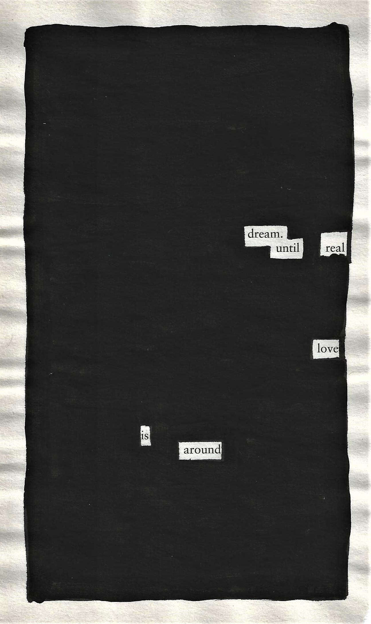 Real Love - Blackout Poetry Notes