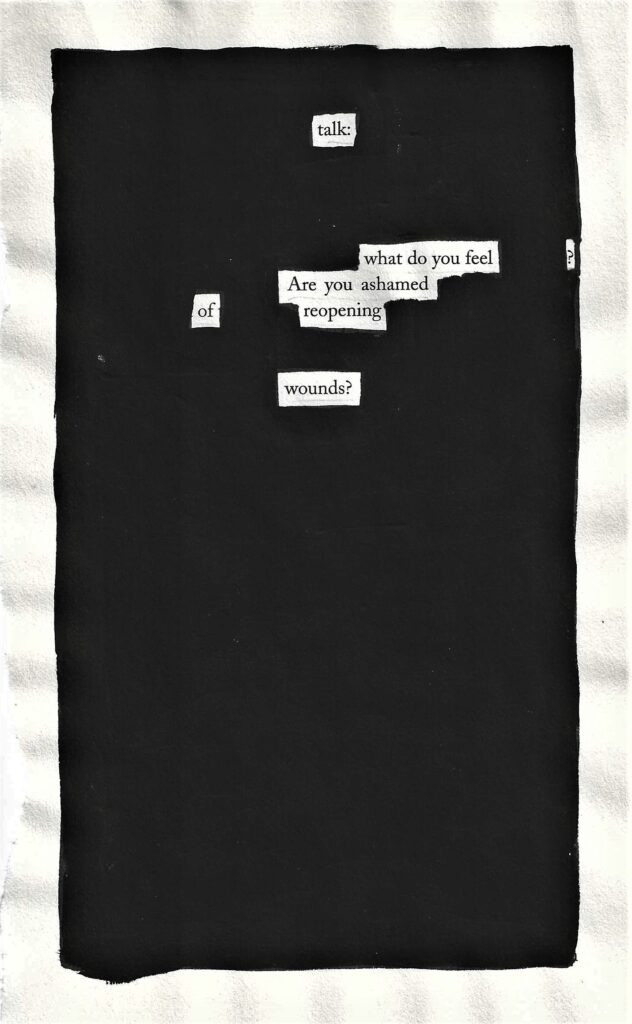 Poems on Anger - Blackout Poetry Notes