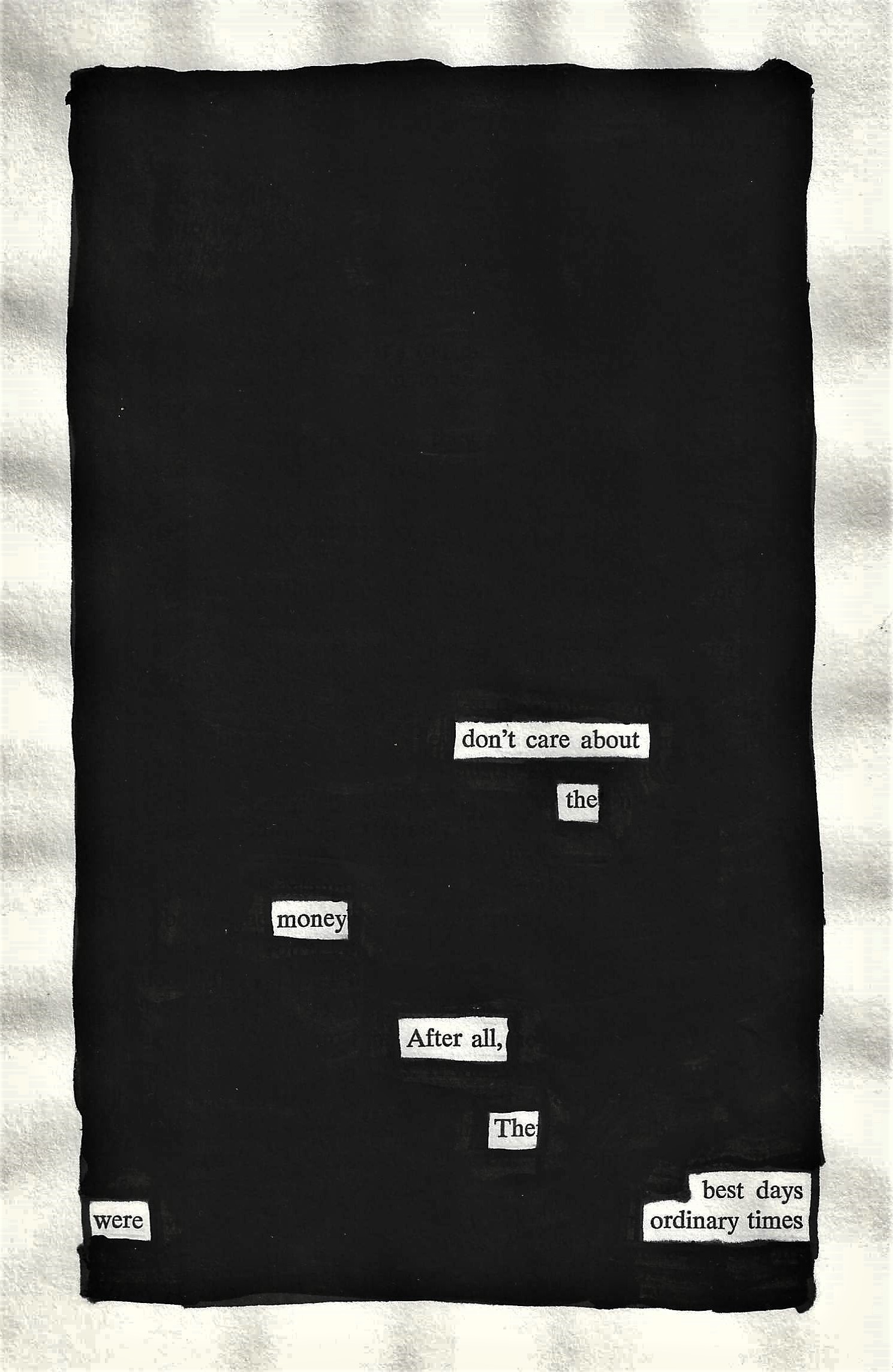 Best Days - Blackout Poetry Notes