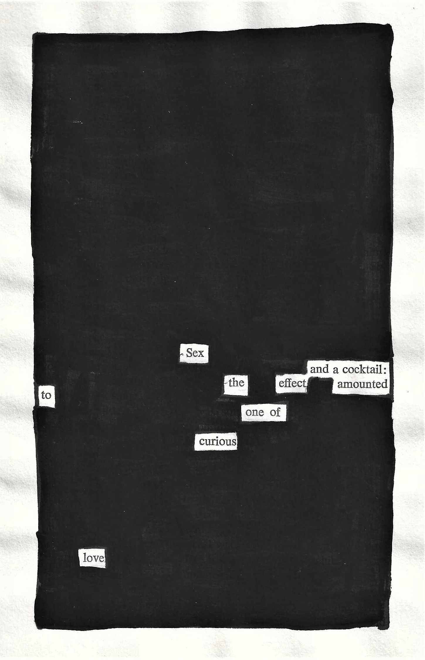 Curious Love - Blackout Poetry Notes