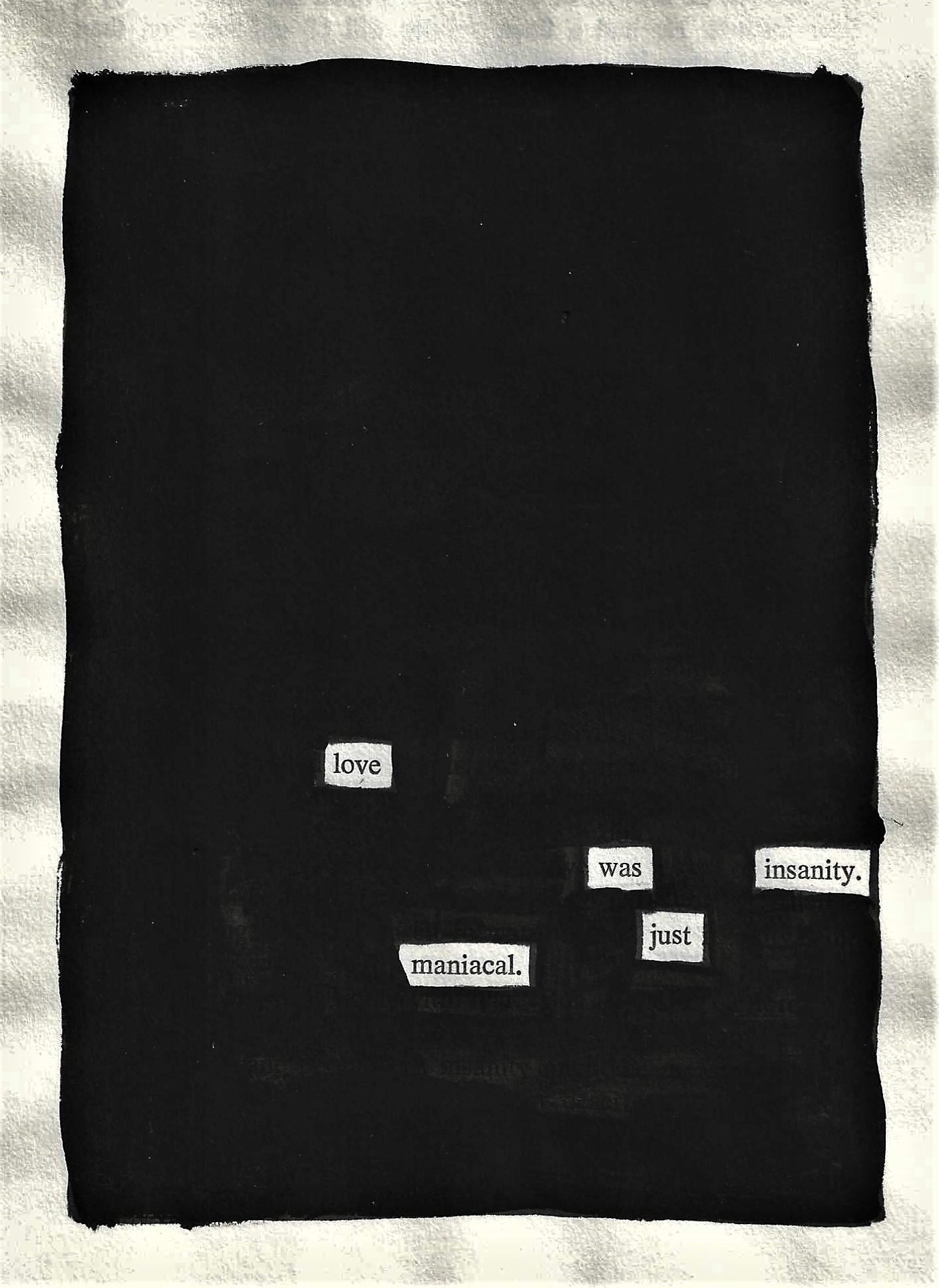 Insanity - Blackout Poetry Notes