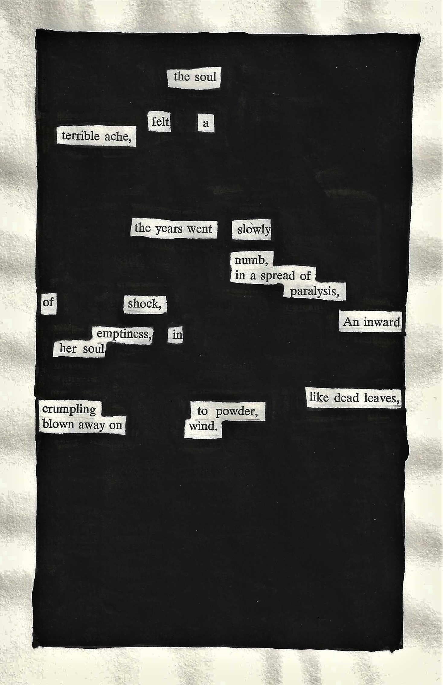 Paralysis - Blackout Poetry Notes