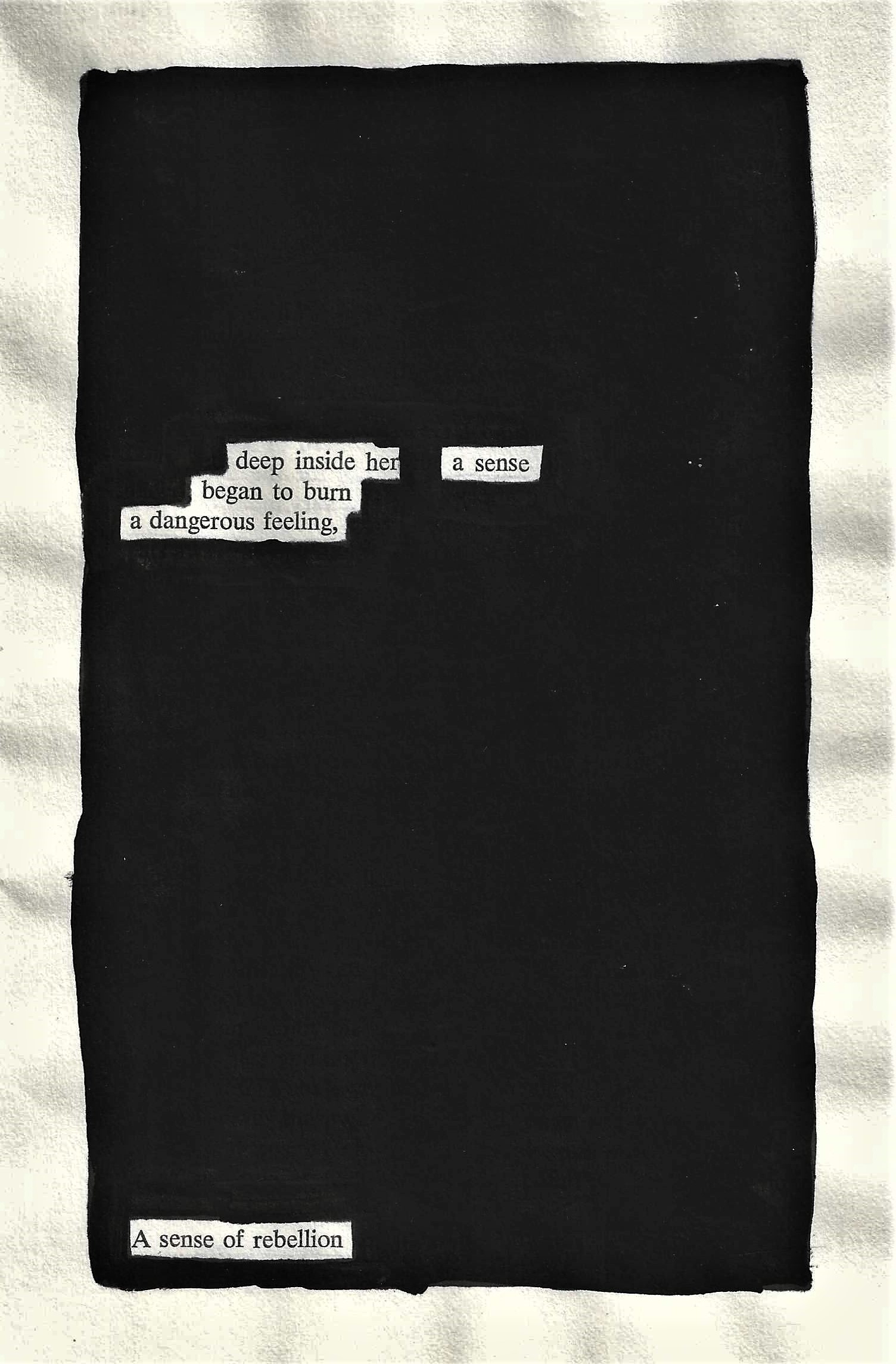 Rebellion - Blackout Poetry Notes