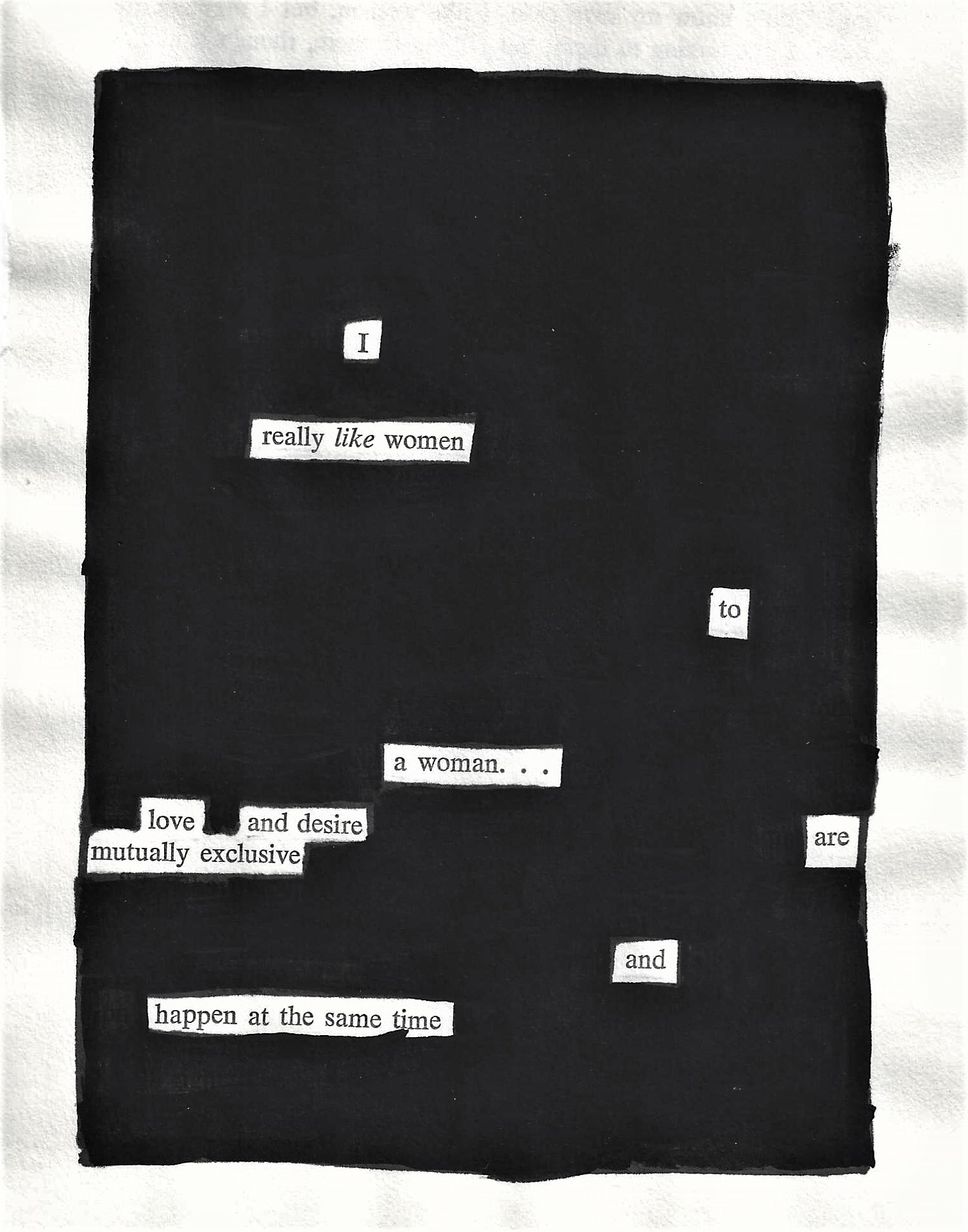 Women - Blackout Poetry Notes