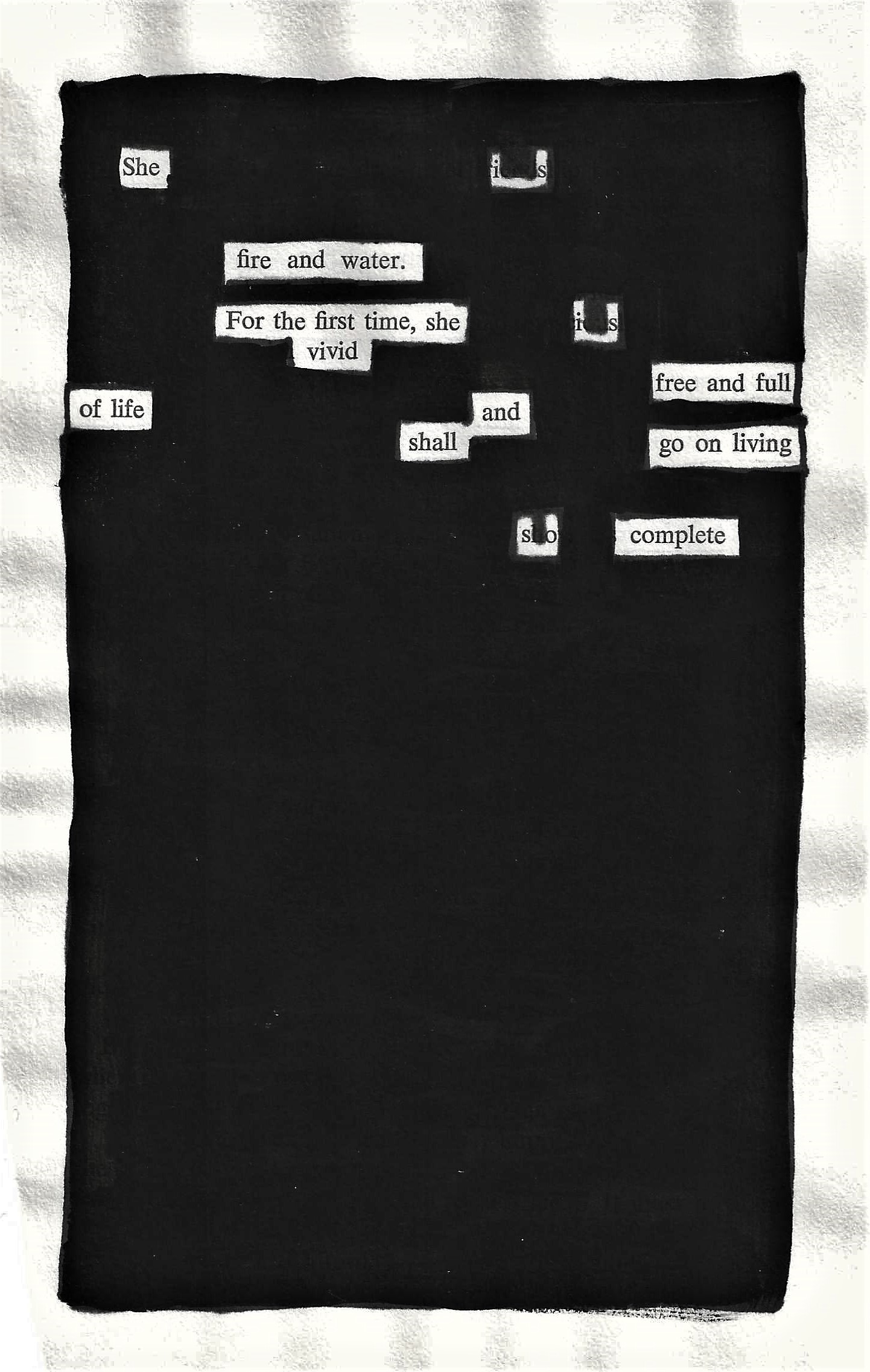Fire And Water - Blackout Poetry Notes