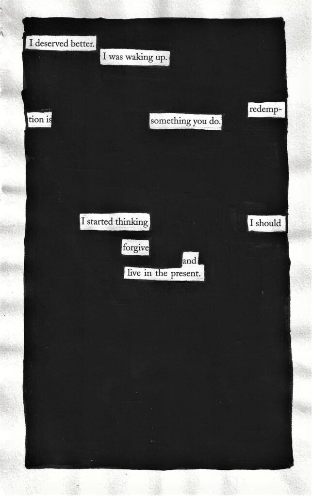 Chasing the Light - Blackout Poetry Notes