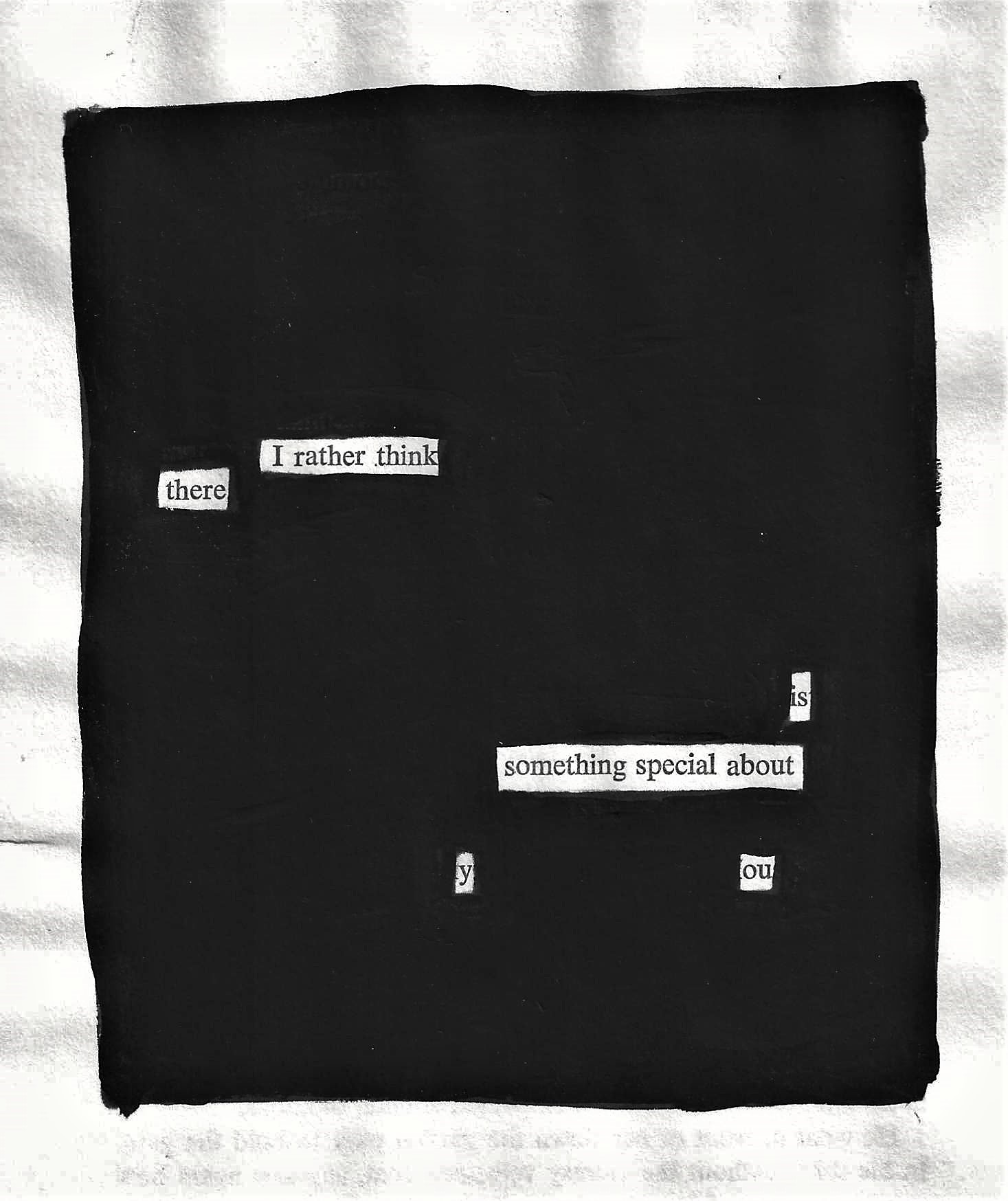 Something Special - Blackout Poetry Notes
