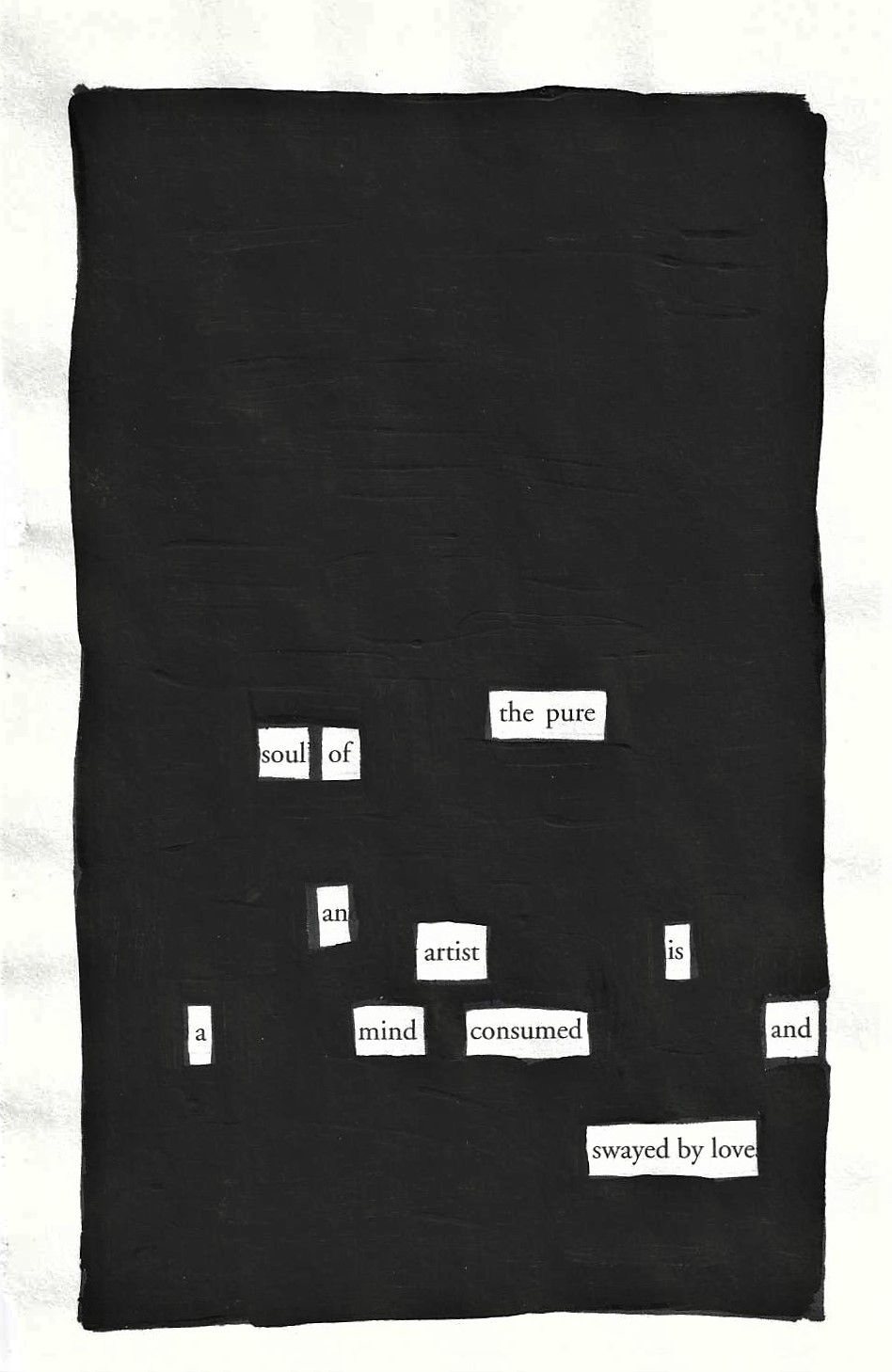 Pure Soul of an Artist - Blackout Poetry Notes