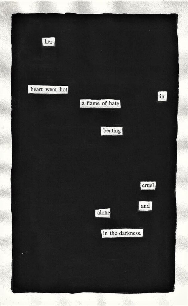 Poems on Anger - Blackout Poetry Notes