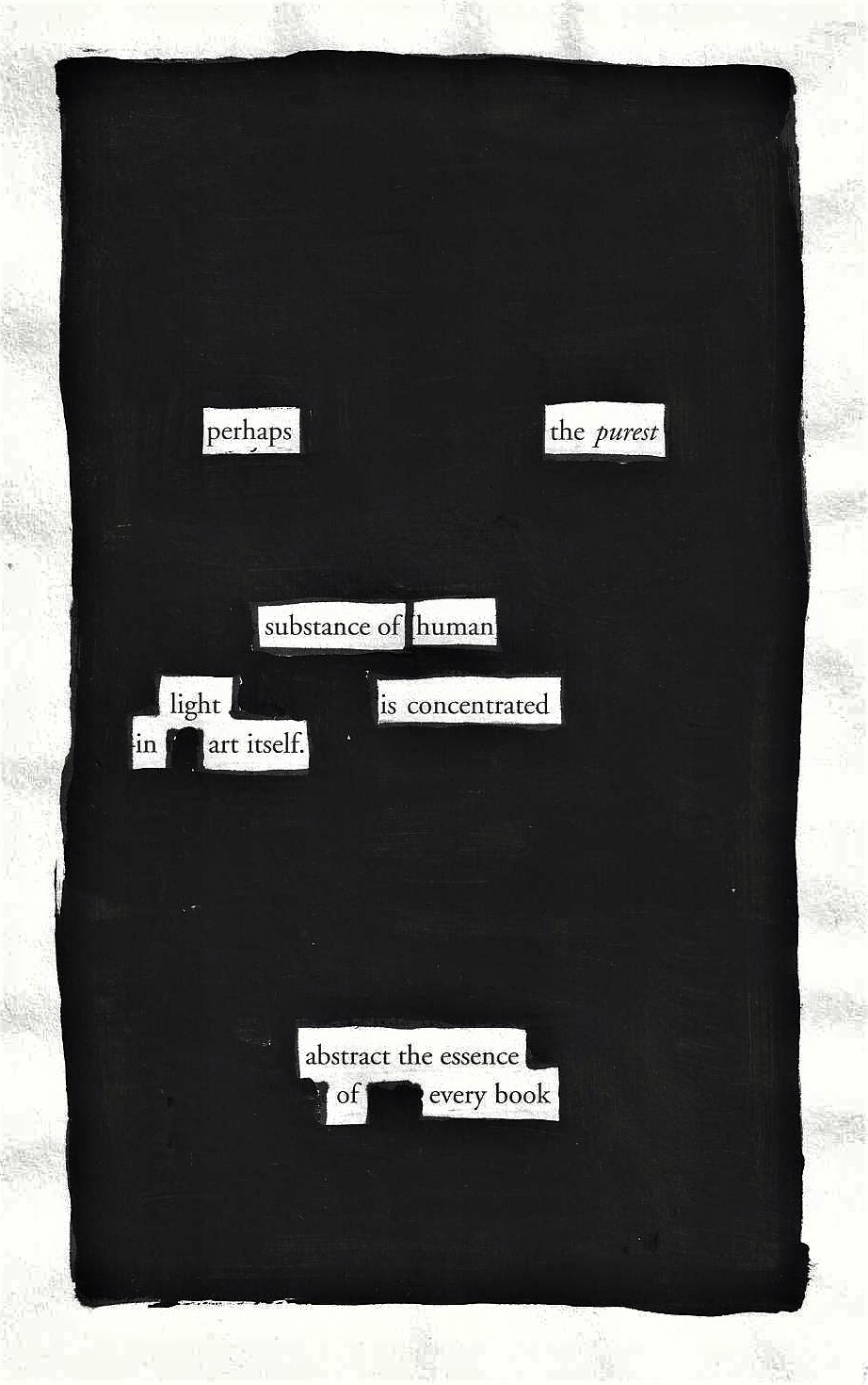 Abstract the Essence - Blackout Poetry Notes