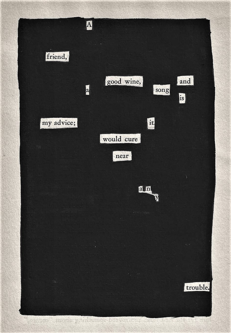 Cure - Blackout Poetry Notes