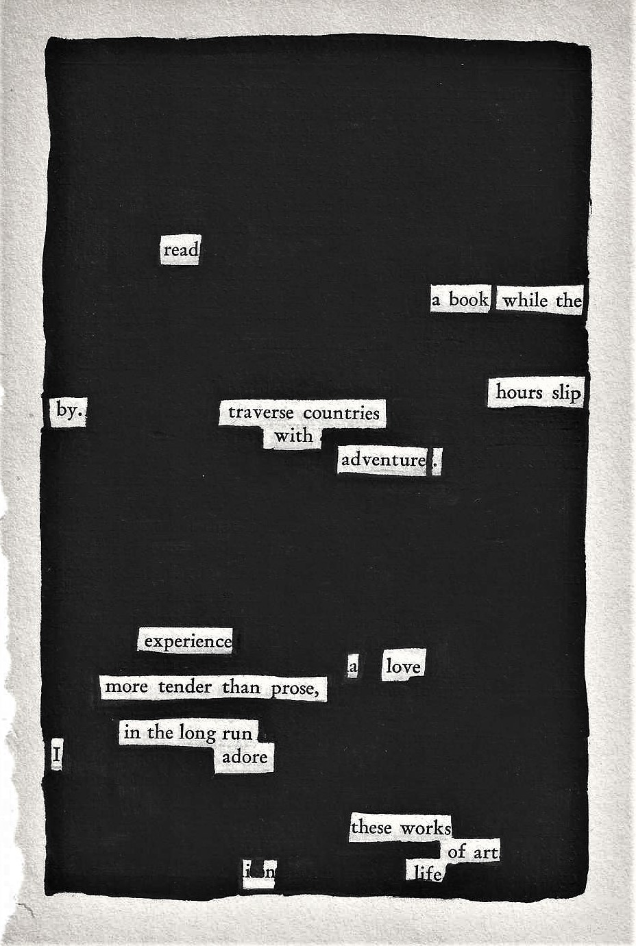 Works of Art - Blackout Poetry Notes